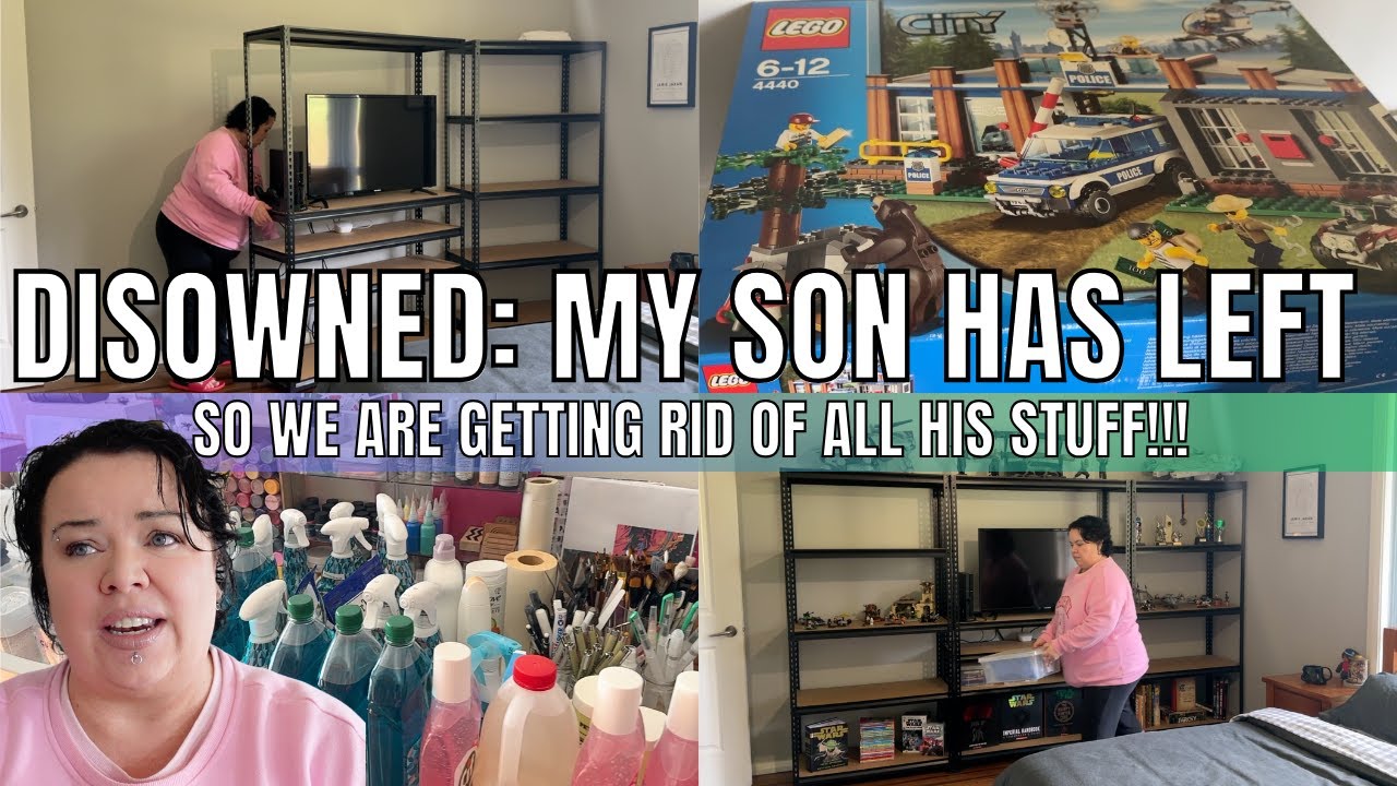 CLEARING OUT MY SONS ROOM & STOCKING MY STORAGE CUPBOARD WITH TONNES OF ...