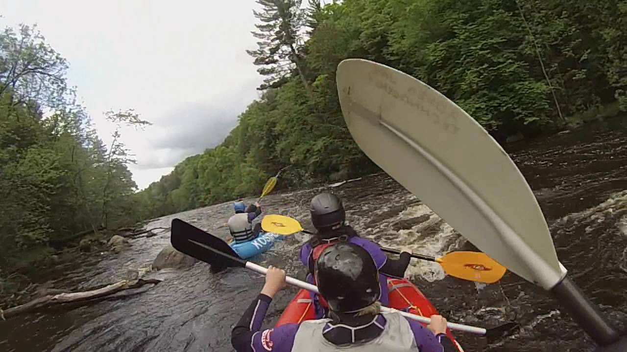 Terrified Group Rafting Peshtigo River Whitewater in Wisconsin! - YouTube