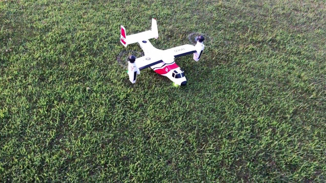 V-22 OSPREY RC with navigation lights at sunset - YouTube