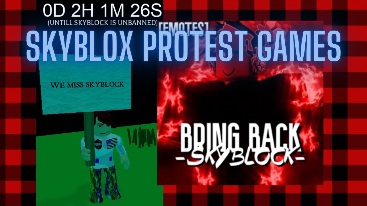Trying Roblox skyblox/islands protest games - YouTube