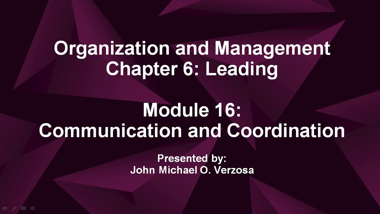 Organization and Management Module 16: Communication (Full Version ...