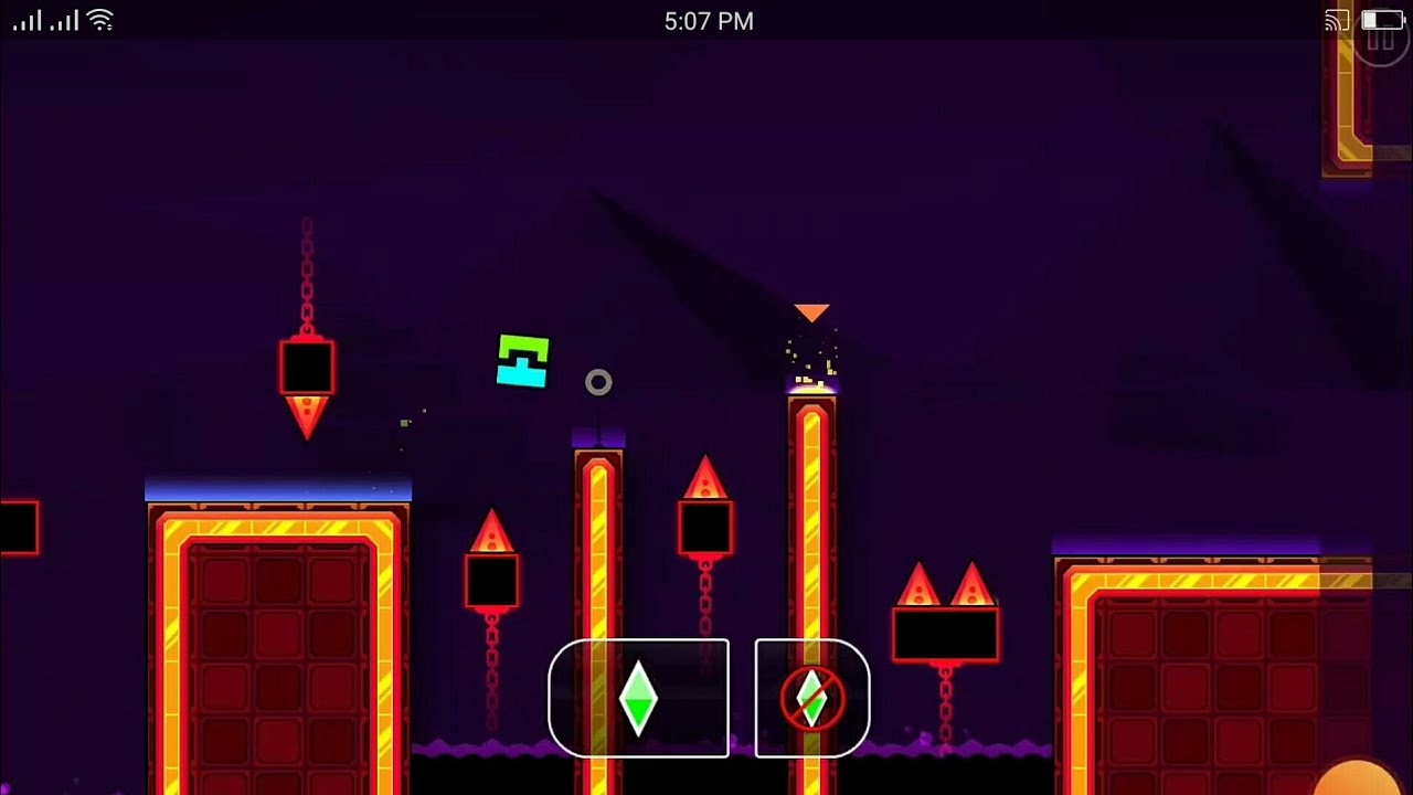 Playing Geometry Dash on (practice mode) - YouTube