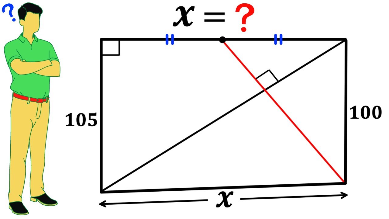 Calculate the distance X in the quadrilateral | Important Geometry ...