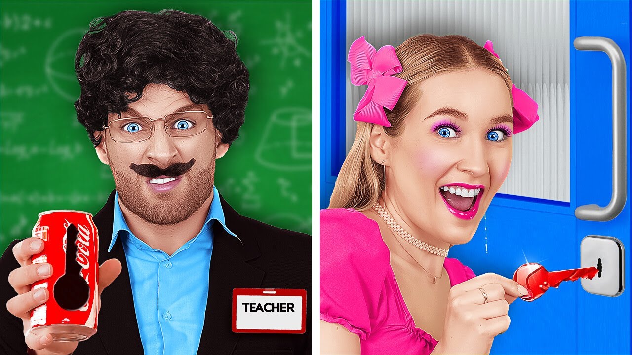 おっと！悪い先生！*最も厳しい学校からの脱出トリック＆ハック* by 123GO! - YouTube