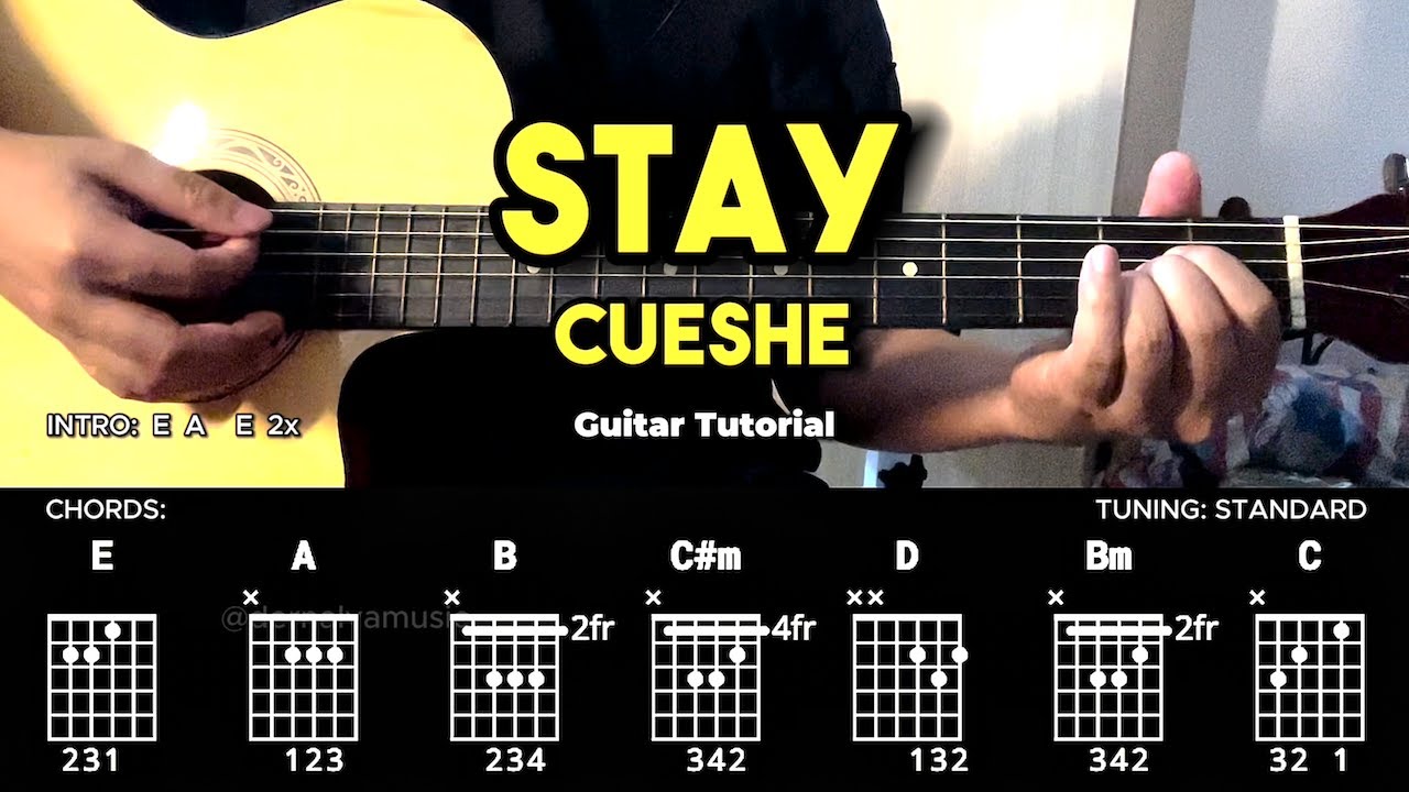 Stay - Cueshe | Easy Guitar Chords Tutorial For Beginners x Step By ...