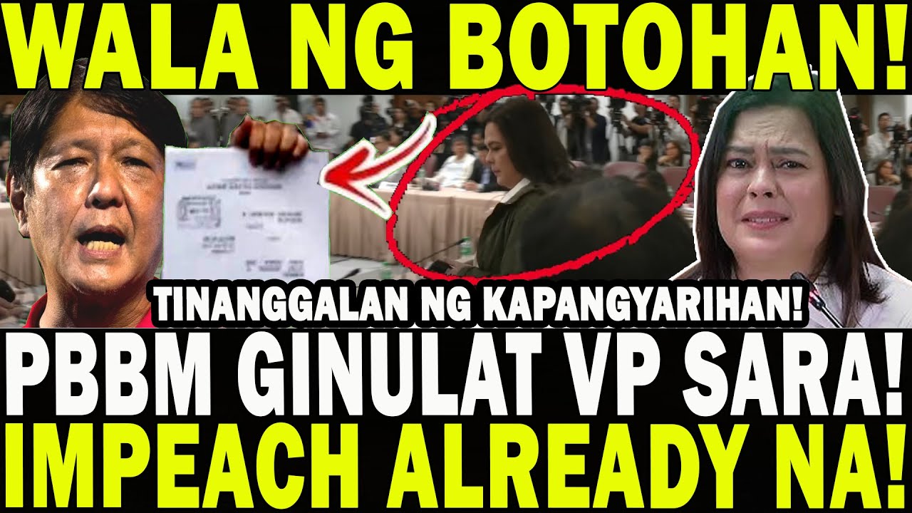 IMPEACH ALREADY NA! GRABE PBBM GINULAT VP SARA! WALA NG BOTOHAN ...