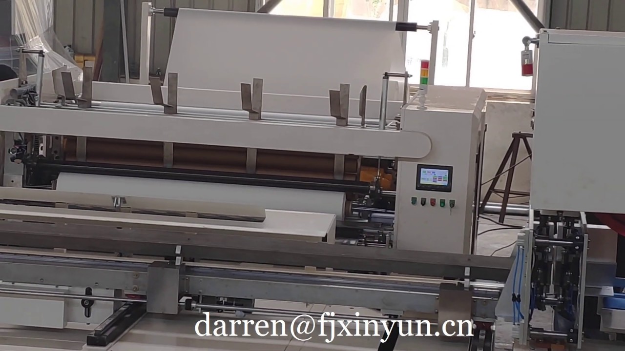 Automatic maxi roll paper making machine production line - YouTube