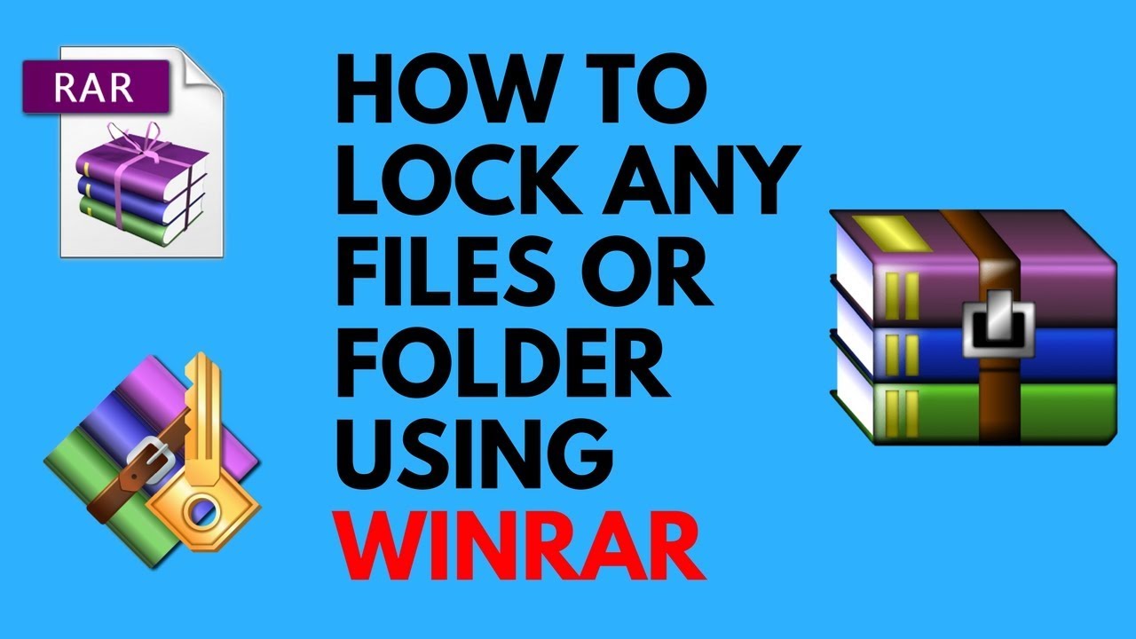 How to Lock any Files or Folder using WinRAR - YouTube