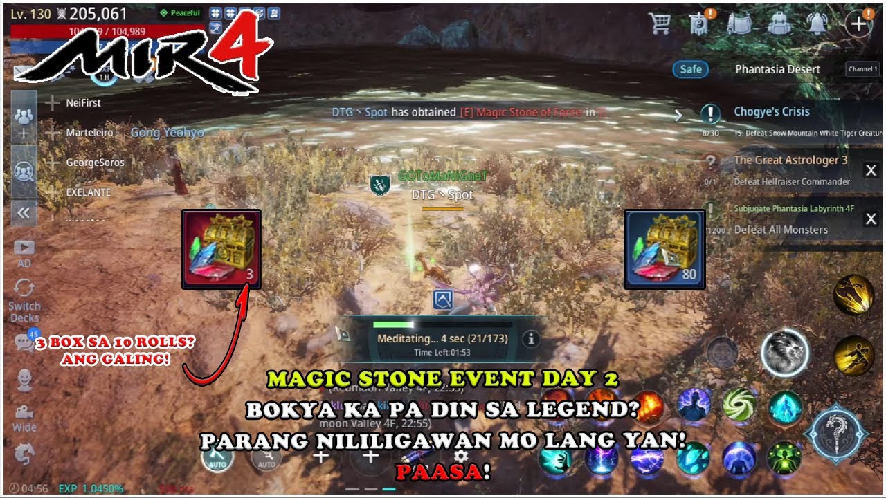 MIR4 - MAGIC STONE EVENT DAY 2! DALAWANG ARAW NA YAN MIR4! SA IBA ISANG ...