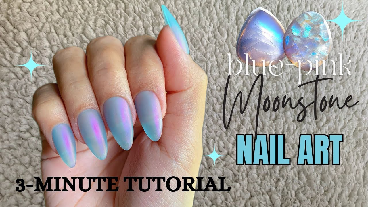 🌜MOONSTONE NAILS🌛#bornpretty #simple #nailart #nails - YouTube