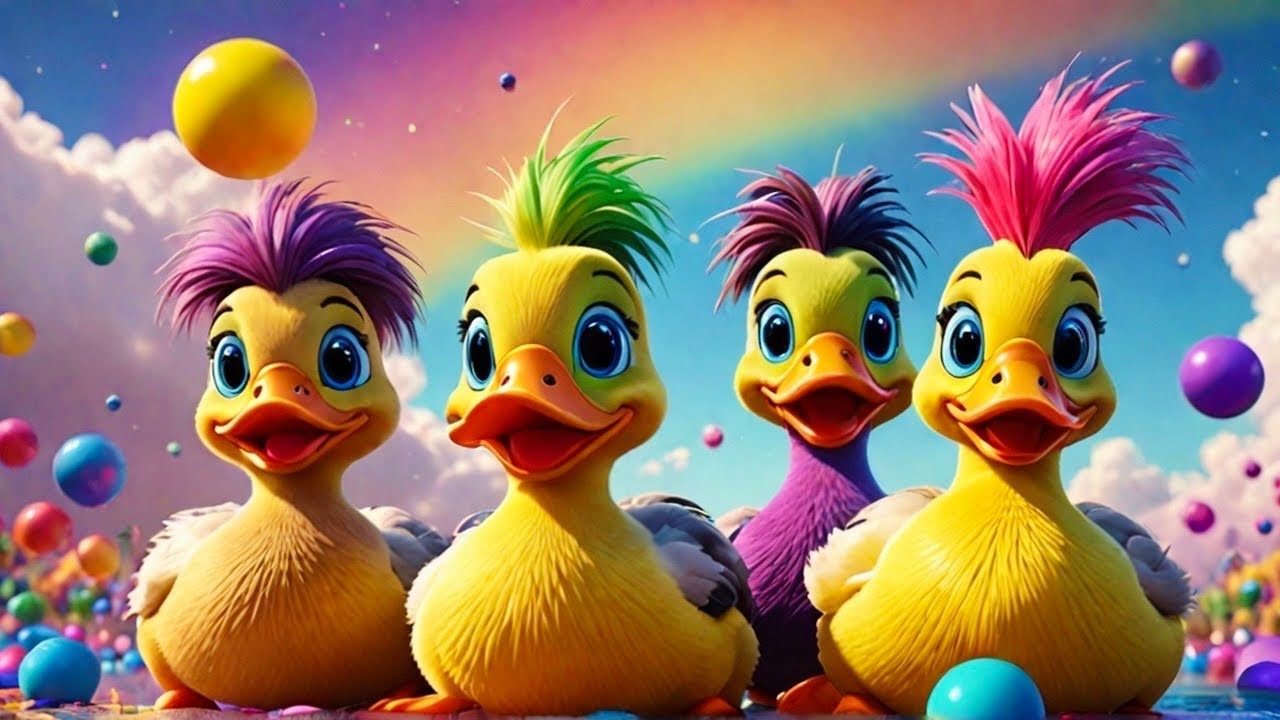 Five Little Ducks 🦆 | Popular Nursery Rhyme for Kids | Sing Along ...