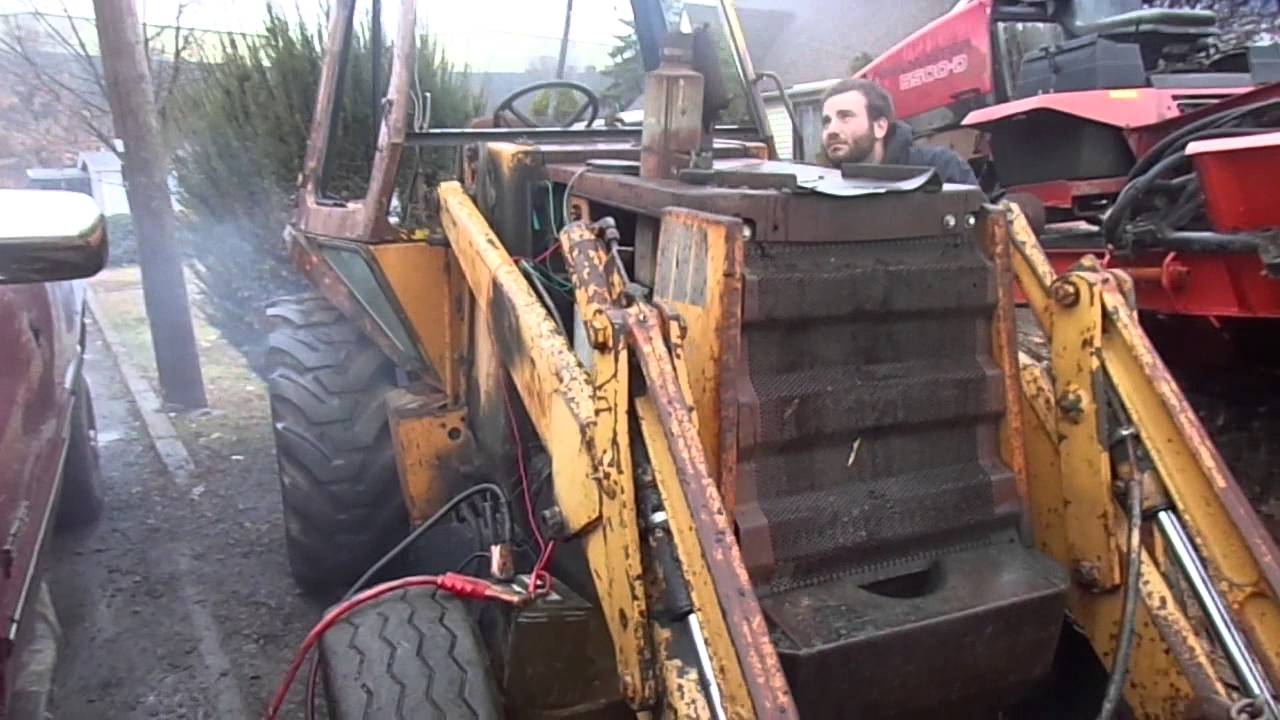 Case 580 Super E Cummins Engine - YouTube