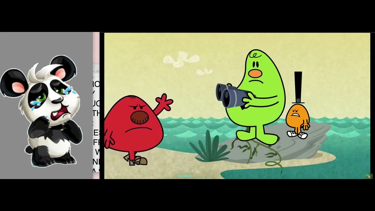 The crying panda reacts to a funny Mr. Men Out To Sea YouTube Poop ...
