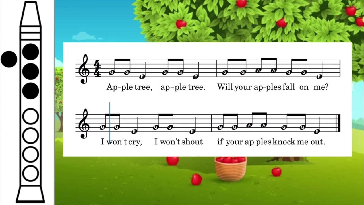 Apple Tree Recorder Play Along Video - YouTube