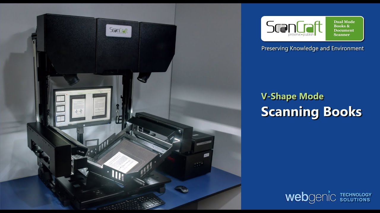 ScanCraft Dual Mode Books and Document Scanner: VShape Mode for ...