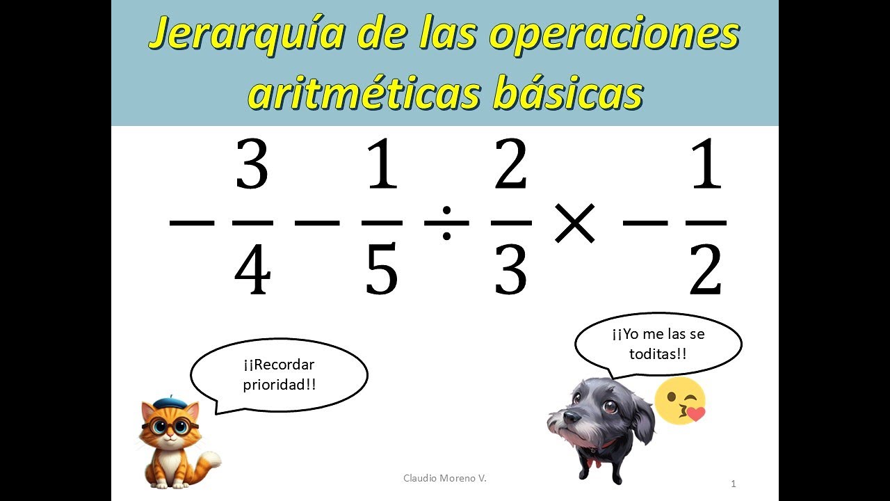 Operaciones aritméticas jerarquía de OPERCAIONES básicas. - YouTube