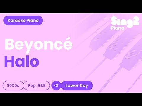 Beyoncé - Halo (Lower Key) Karaoke Piano