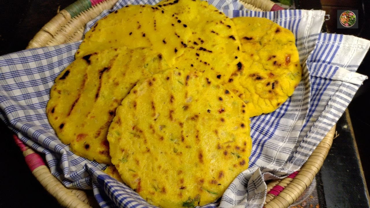 Easy 5 Minutes Makki ki Roti | Crispy Golden Cornmeal Flatbread ...