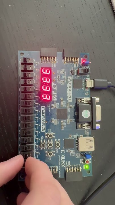 Basys 3 Seven Segment Display Binary Switch Counter Youtube