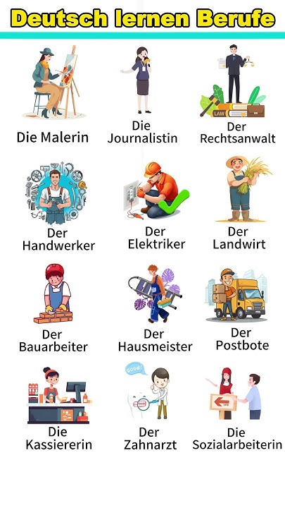 Deutsch lernen Berufe| Deutsch Lernen | A1-B1 | Deutsch für Anfänger ...