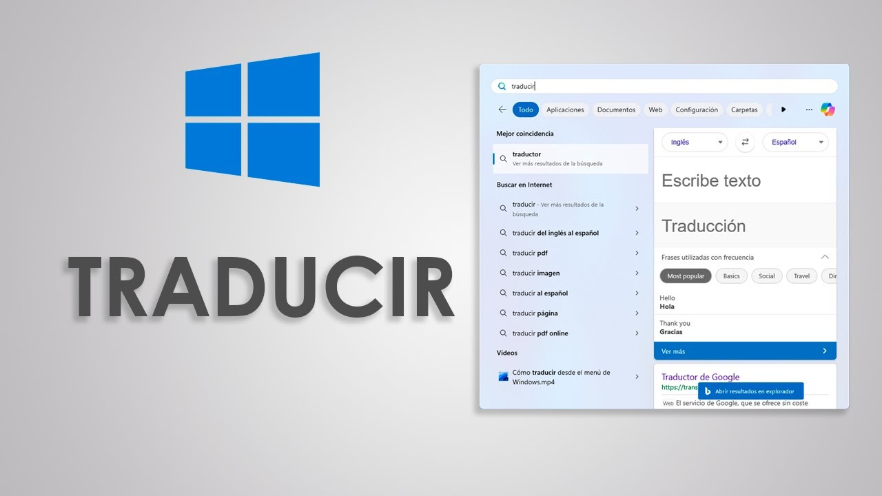 Cómo Traducir desde el Menú de Windows - YouTube