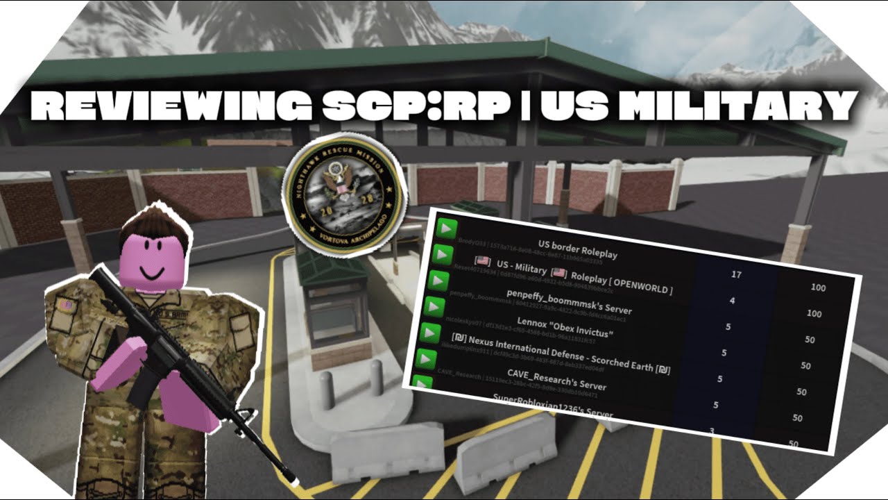 Reviewing U.S. Military Roblox SCP:RP - YouTube
