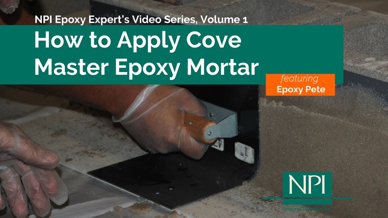 How To Apply Cove Master Epoxy Mortar - YouTube