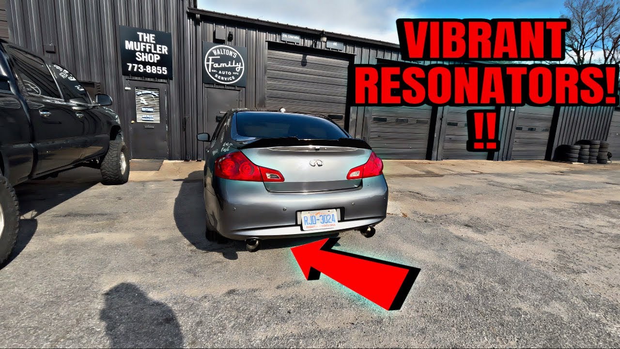 INSTALLING VIBRANT RESONATORS ON MY G37!! - YouTube