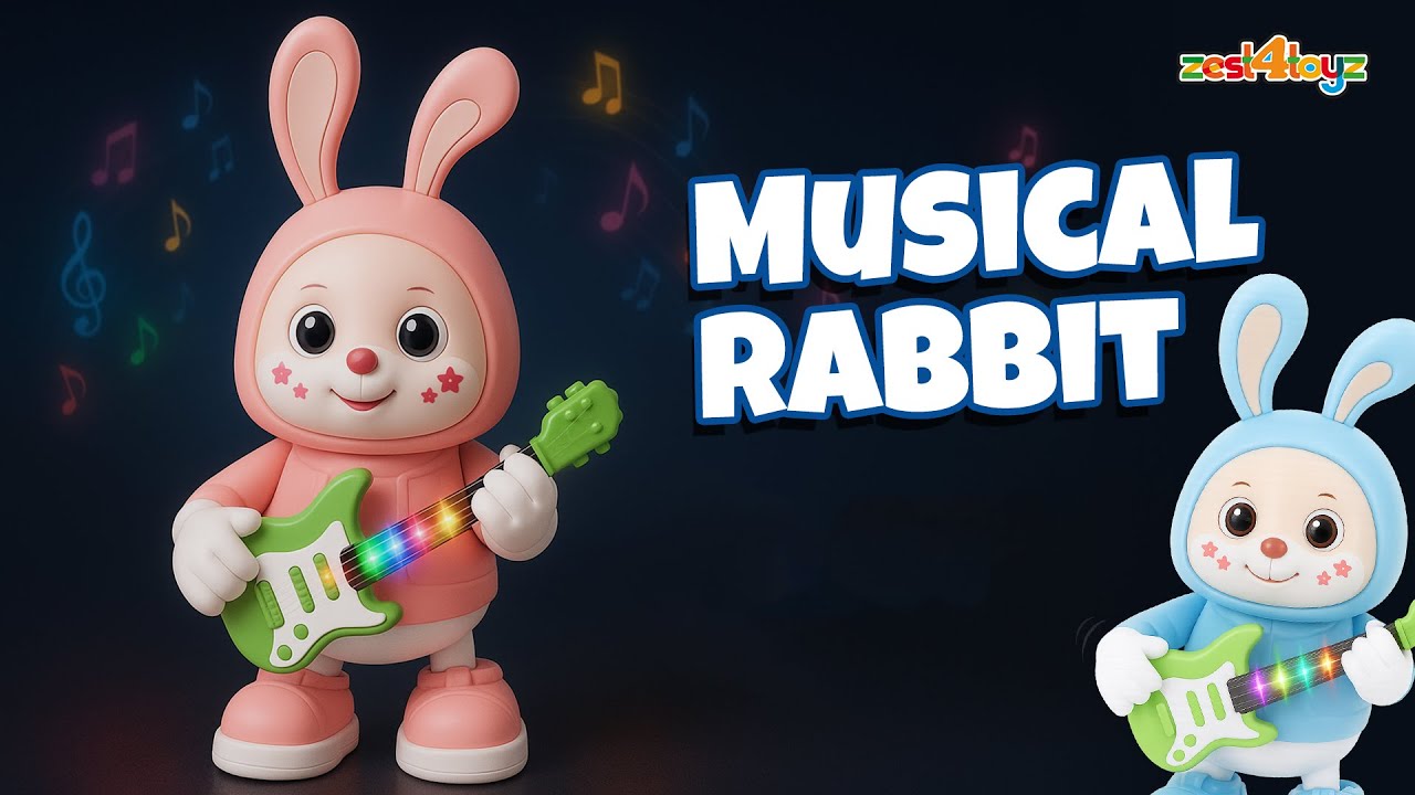 Zest 4 Toyz Musical Rabbit Toy for Kids with Lights and Sound Effects ...