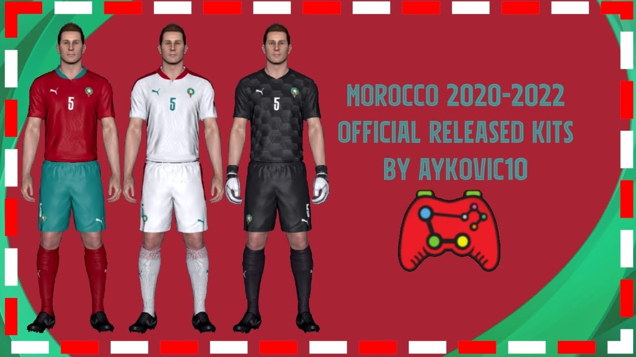 PES 2017|Morocco 2020-2022 Official Released Kits|by Aykovic10 - YouTube