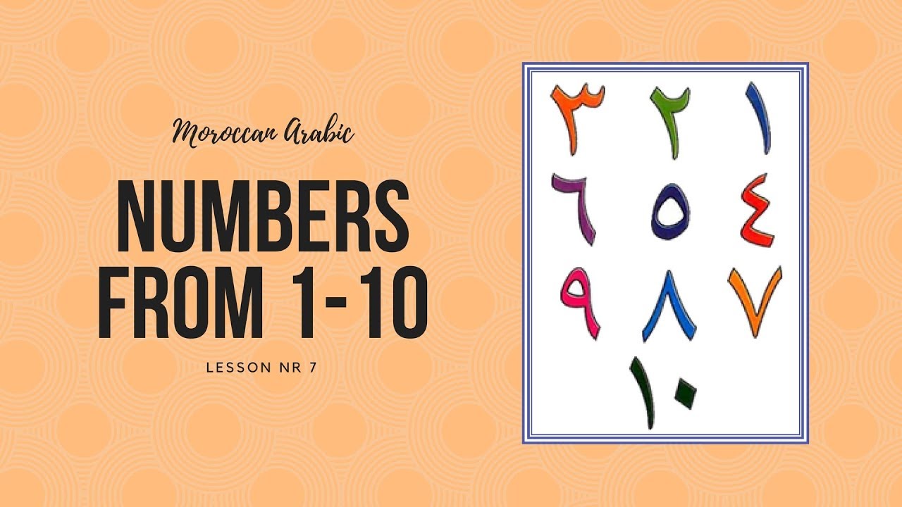 Numbers from 1-10 / ارقام من ١ الى ١٠ (Moroccan Arabic) - YouTube