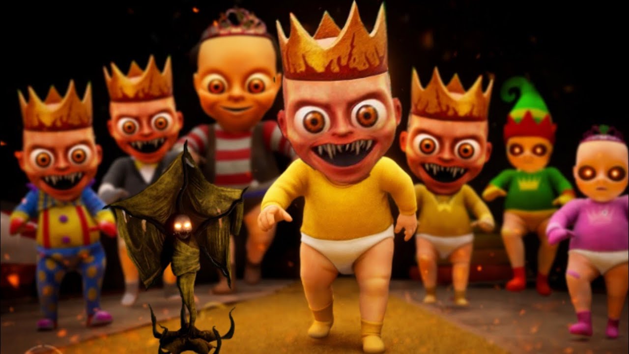 "🤣BABY BATTLE ROYALE😂Epic LOL👶RUN!! 😱👑 EVIL KING BABIES CHASE ME ...
