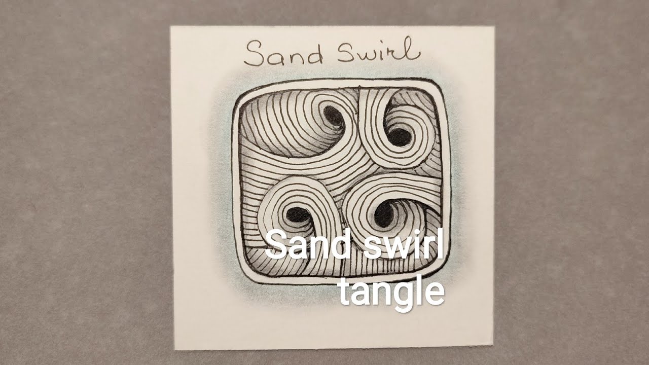 Zentangle patterns No1: Zentangle Sand Swirl pattern - YouTube