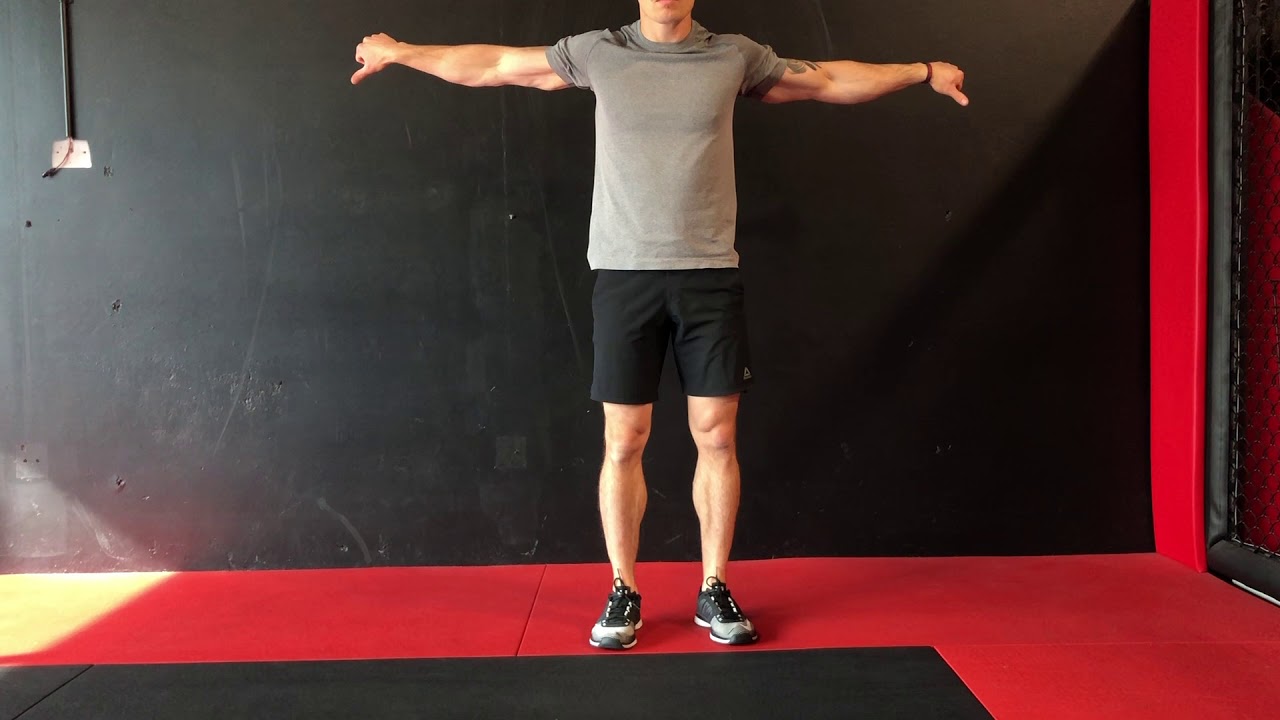 Standing biceps stretch - YouTube