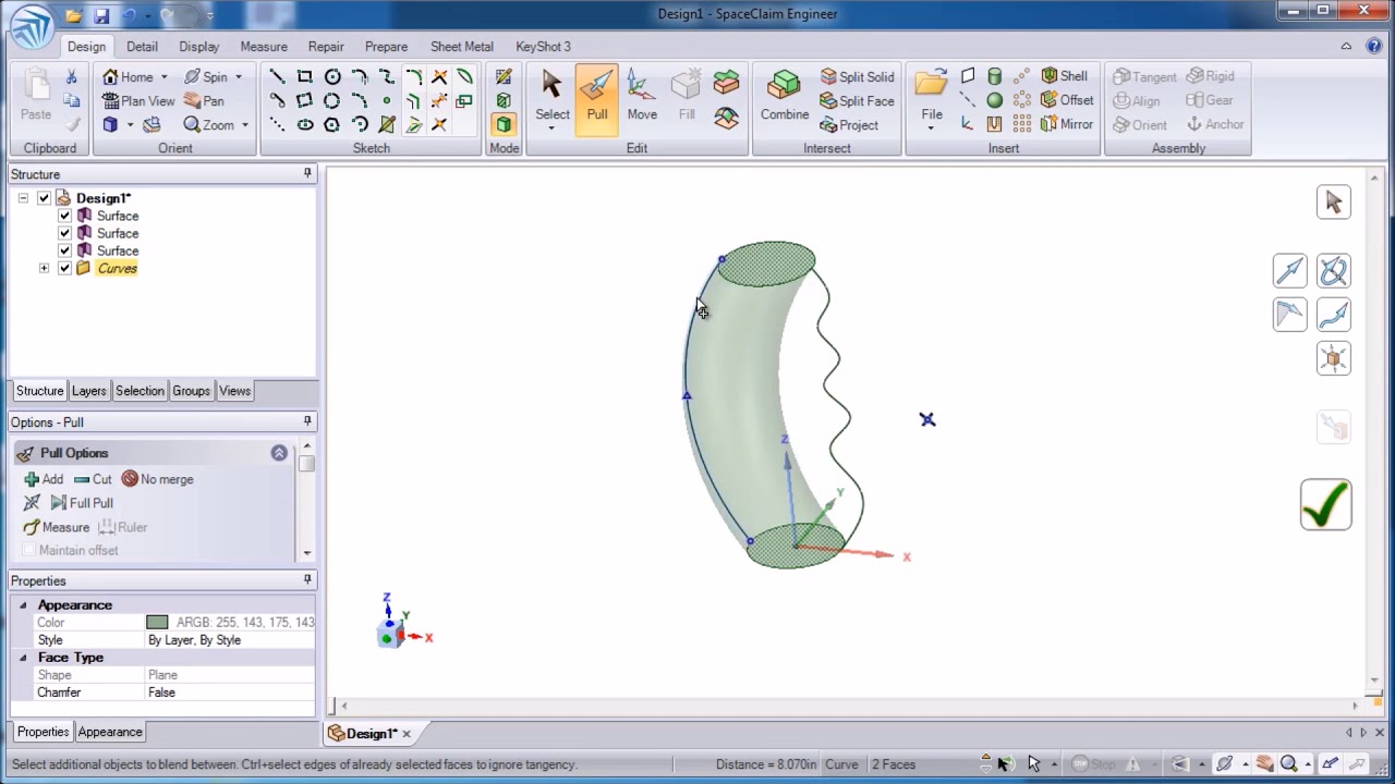 SpaceClaim: Concept Modeling Free Form Parts - YouTube