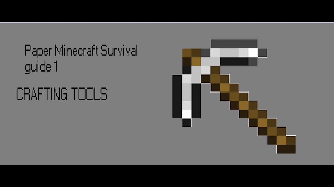 Paper Minecraft survival guide 1|Crafting tools - YouTube