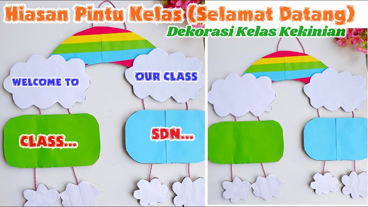 Hiasan Pintu Kelas // Mendekorasi Kelas - YouTube