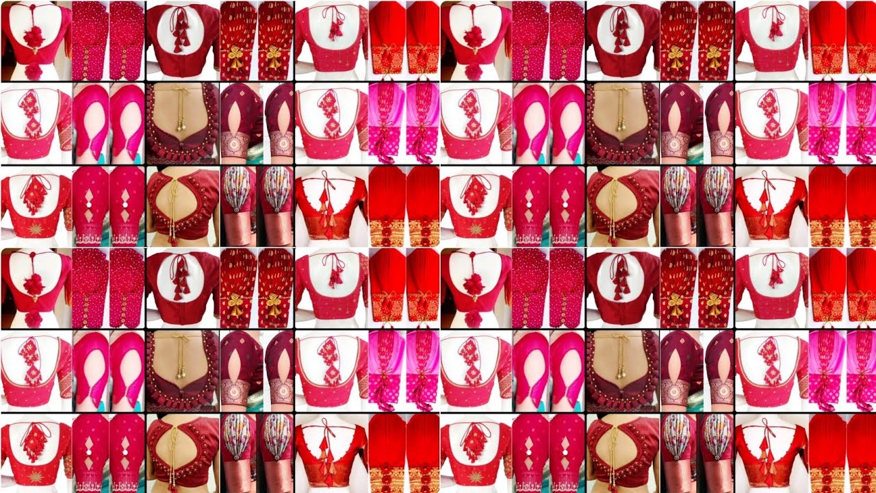 🎊80+new red color blouse neck & sleeve design/latest boutique blouse ...