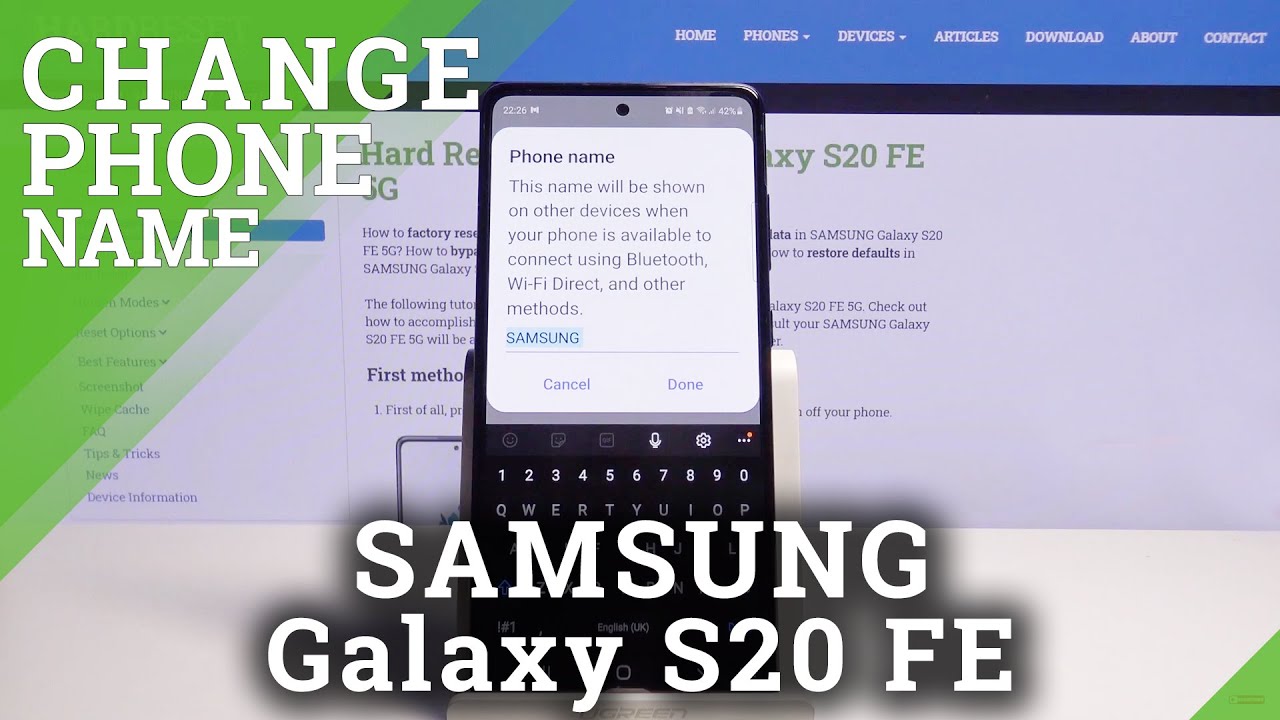 How to Change Device’s Name on SAMSUNG Galaxy S20 FE 5G – Rename Phone ...