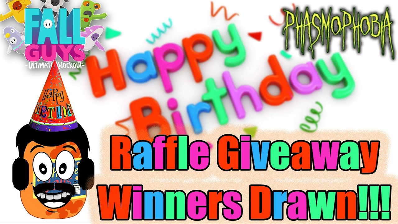 Happy 37th Birthday to me! (Fall Guys, Phasmo and Raffle Giveaway winners!!!) - YouTube