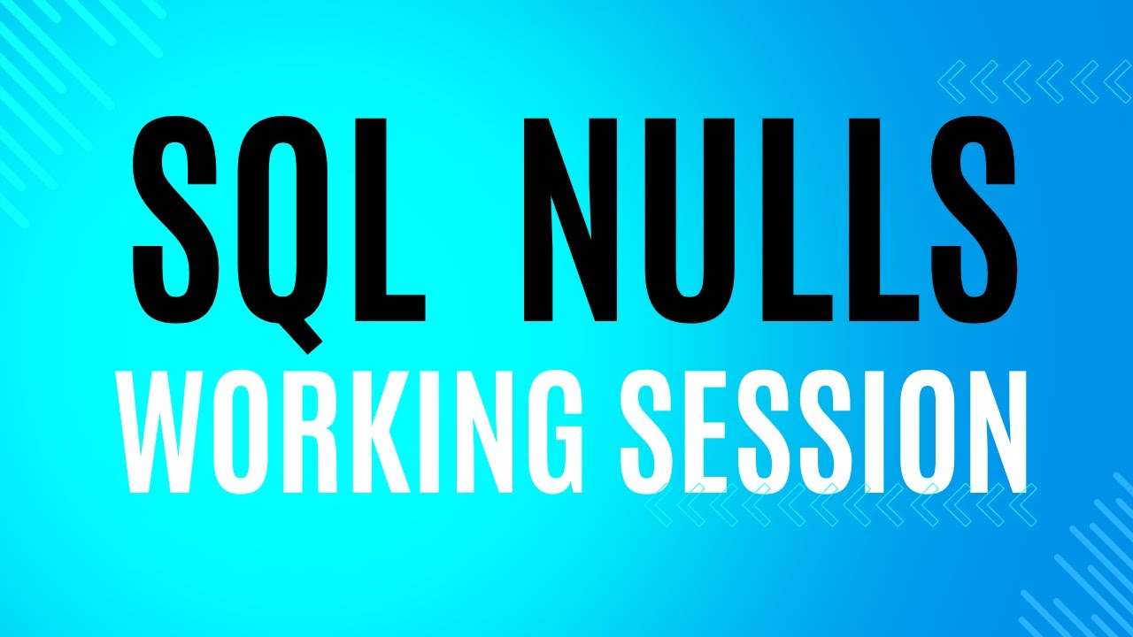 Sql Nulls Nvl Nvl2 Coalesce Working Session Youtube
