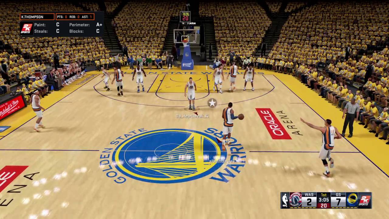 NBA 2K16 Wizards vs. Warriors - YouTube