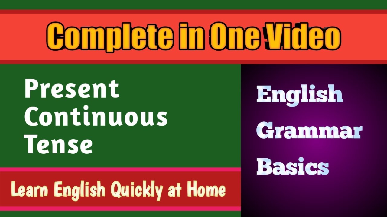 Lesson No. 3. Present Continuous Tense Structure with Examples ...