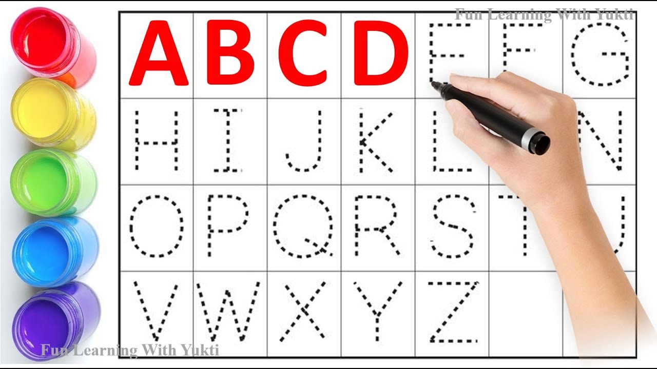 Alphabet, ABC song, ABCD, A to Z, Kidsrhymes, collection for writing ...