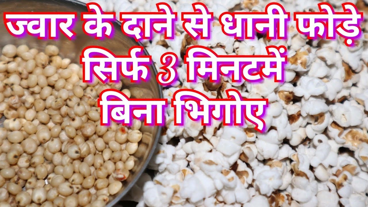 ज्वार के दाने में से धानी फोड़े सिर्फ 3 मिनट में बिना भिगोए/ Holi Dhani ...