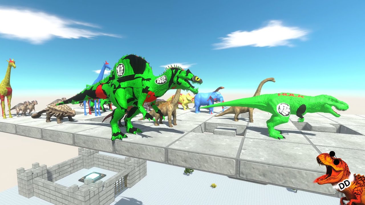 Dinosaurs Fell Dinosaurs Race on Purussaurus Hole Animal Revolt Battle ...