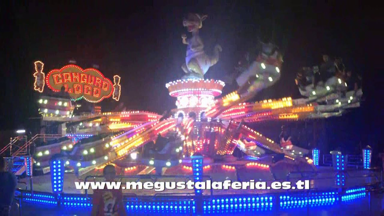 Canguro Loco atracciones Calero feria de Torrijos Sementera 2015 - YouTube
