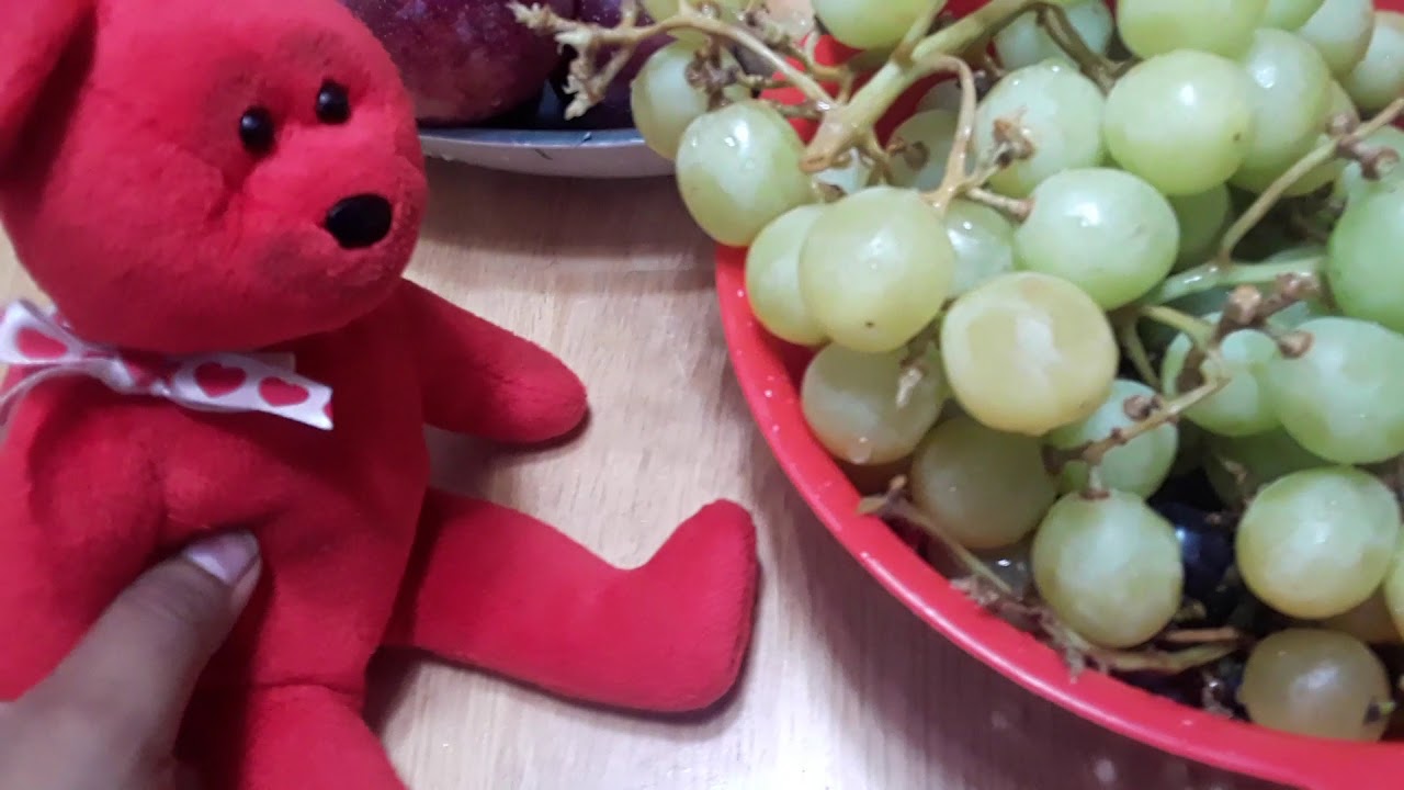 Bear eats grapes with his friends - YouTube