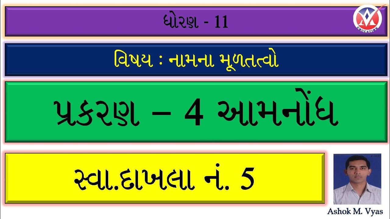 Std 11 ll Account part 1 ll chapter 4 aamnondh ll swadhyay example 5 II Av Education Ashok Sir ...