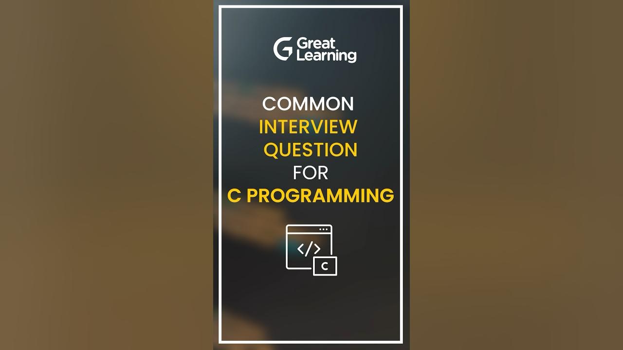 Common #interviewquestions for #c #programming - YouTube
